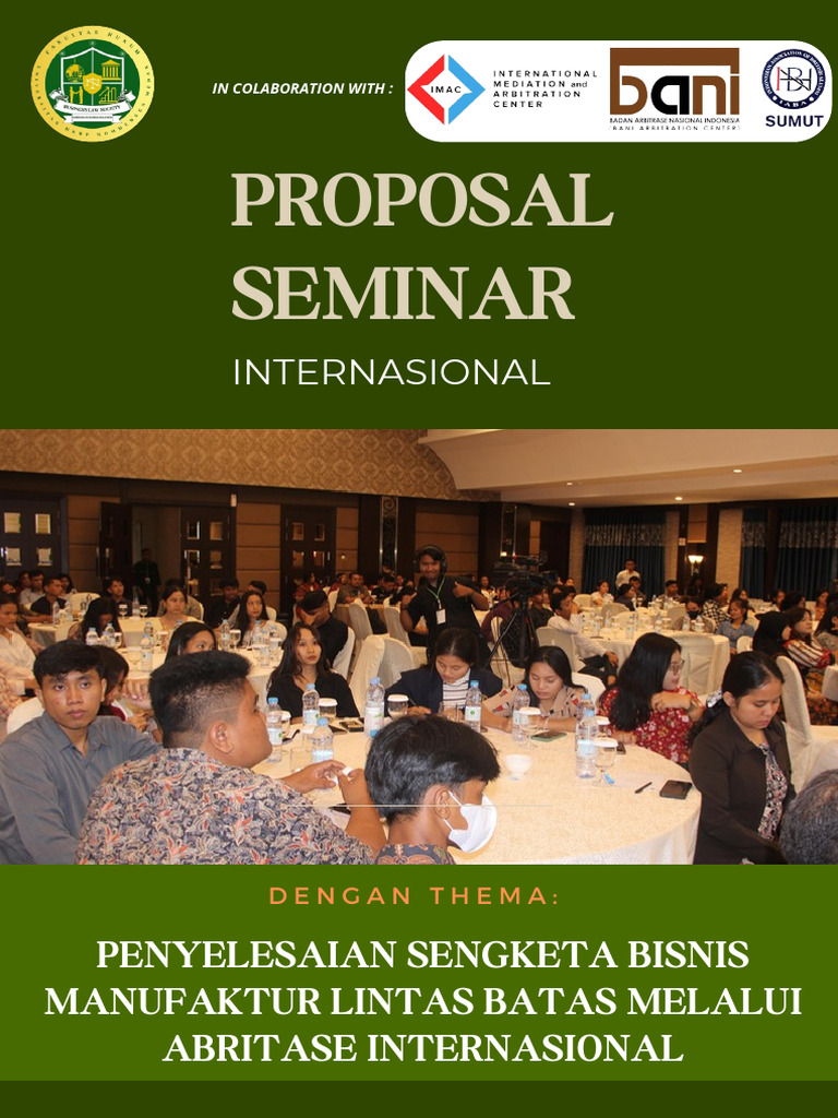 Proposal Sponsorship Seminar Arbitrase | PDF