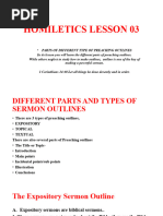 Lesson 7 Types of Sermon 1 | PDF | Expository Preaching | Sermon