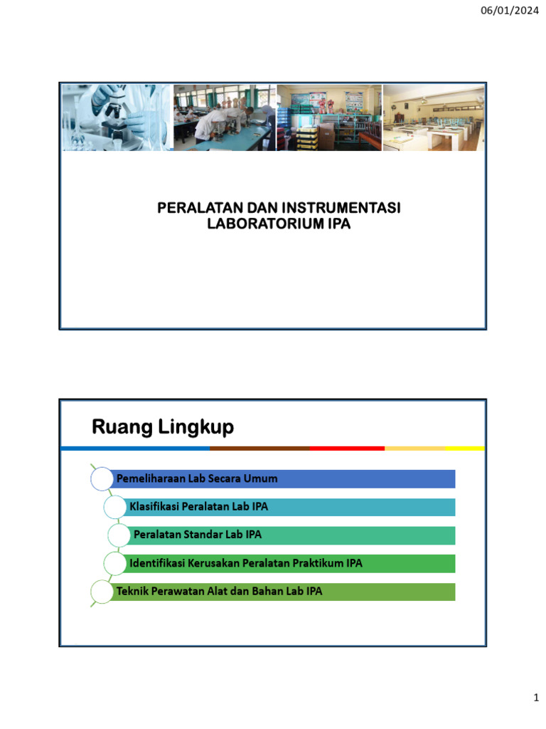 Peralatan Dan Isntrumentasi Lab IPA | PDF