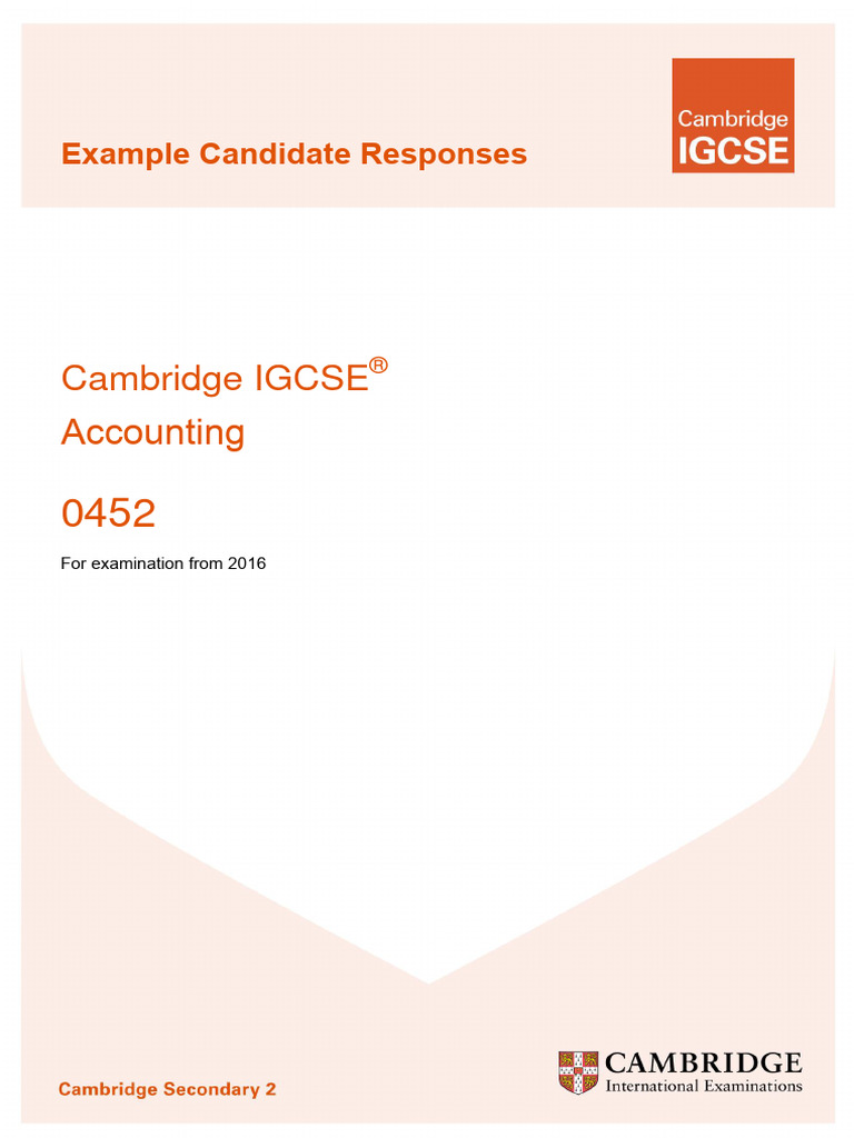 0452 Example Candidate Responses (For Examination From 2016) | PDF ...