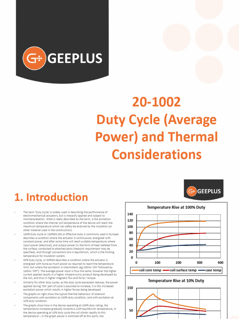 Geeplus Whitepaper Duty Cycle and Thermal Considerations | PDF ...