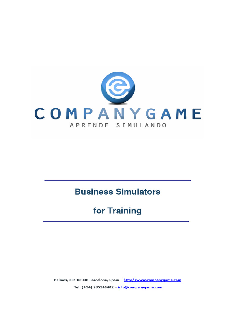 Business Simulators for Training Solutions | PDF | Simulation | Marketing