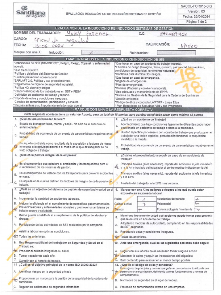 Capacitacion SST | PDF