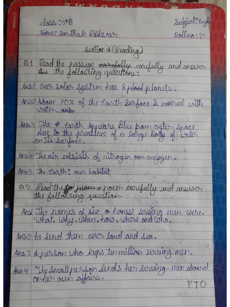 English English Answersheet | PDF