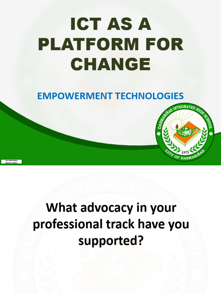 3.2 ICT As A Platform For Social Change Role of Social Media | PDF ...