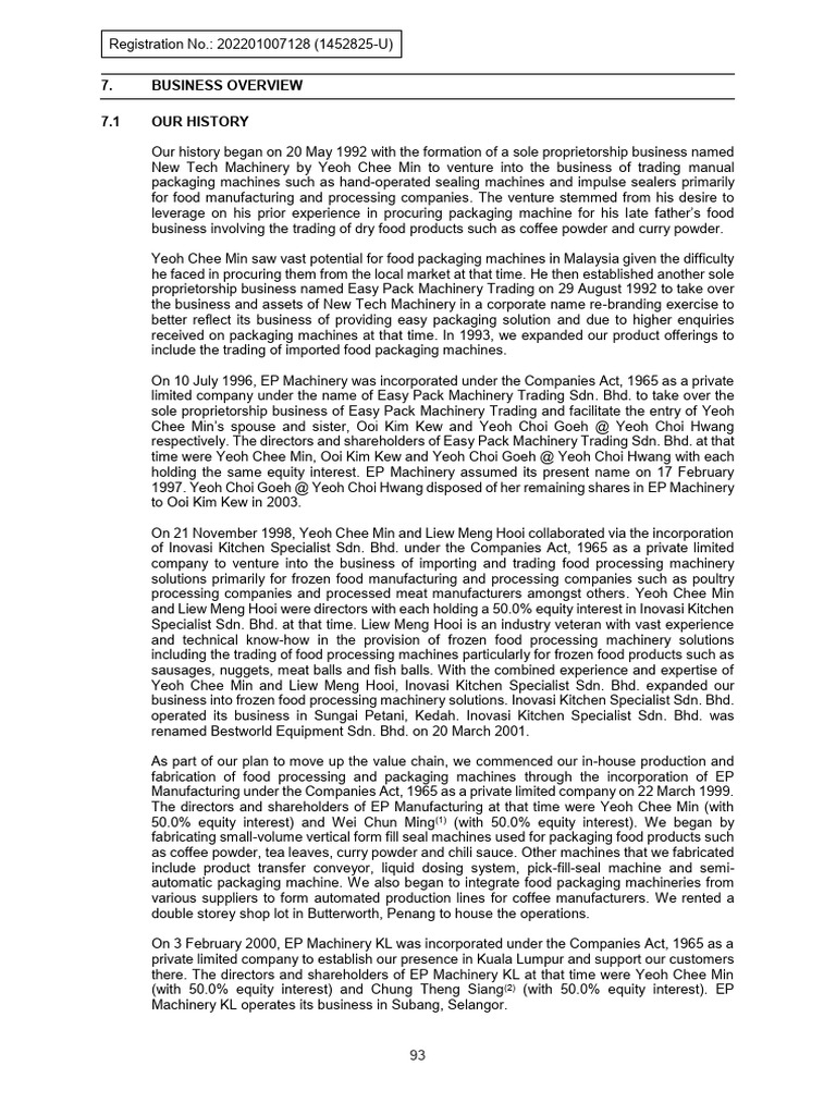 EPB Group Berhad - Prospectus (Part 2) | PDF | Packaging And Labeling ...