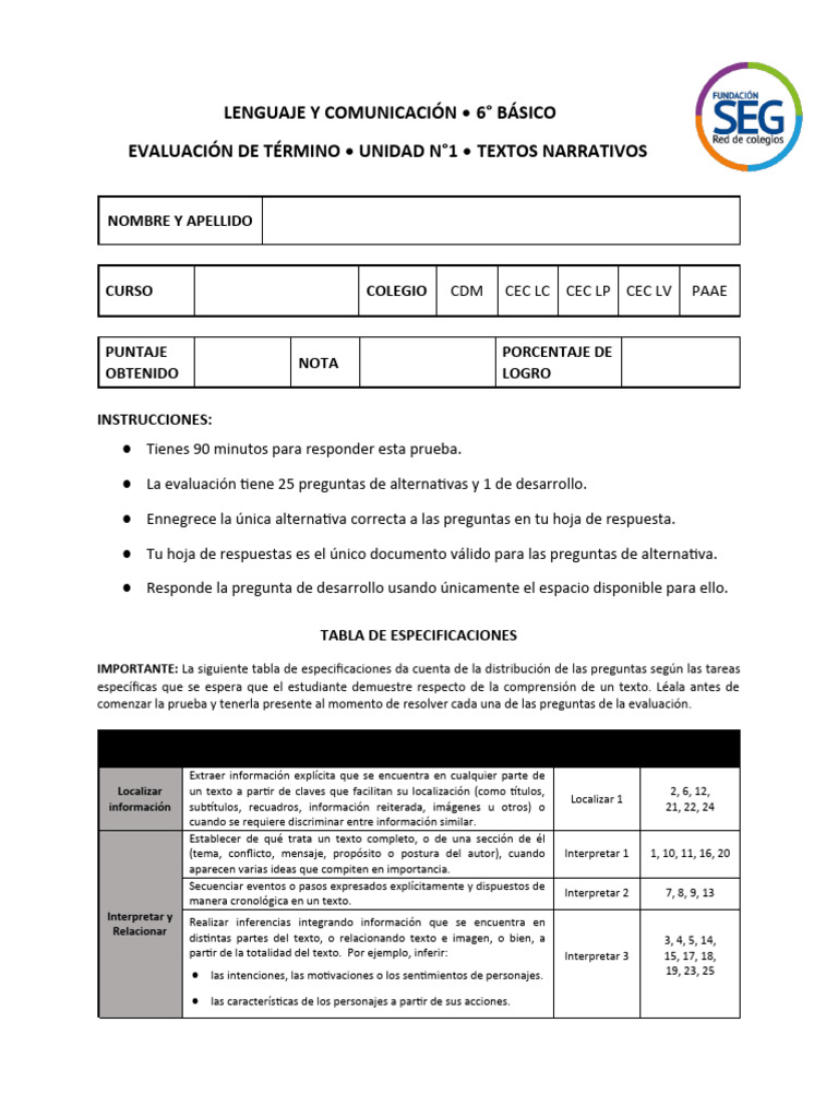 6B U1 Evaluación de Término | PDF | infierno