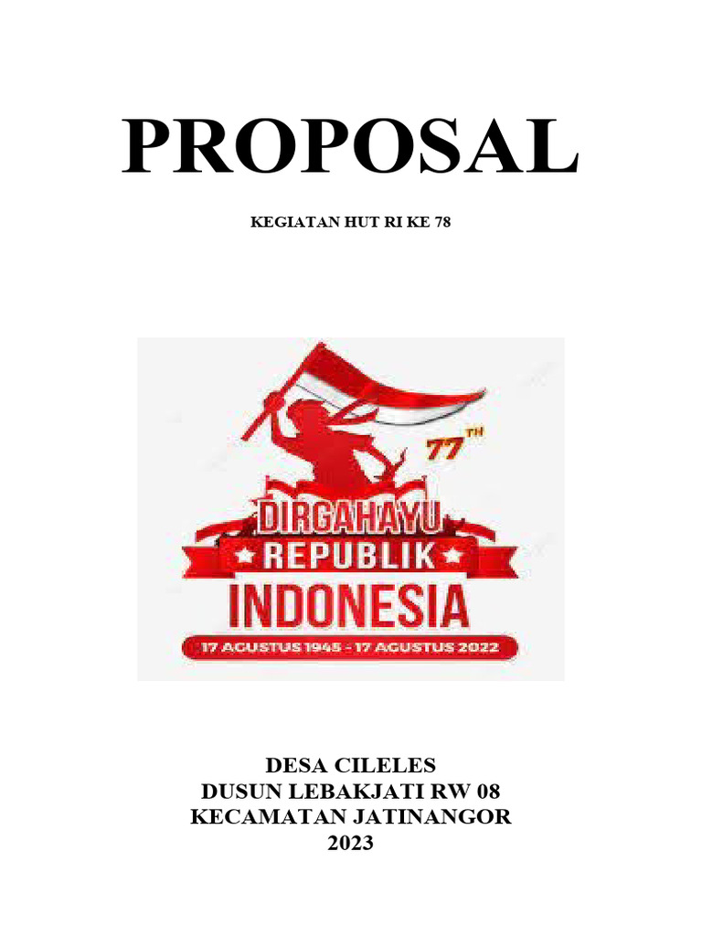 Proposal Kegiatan Hut Ri 2022 | PDF