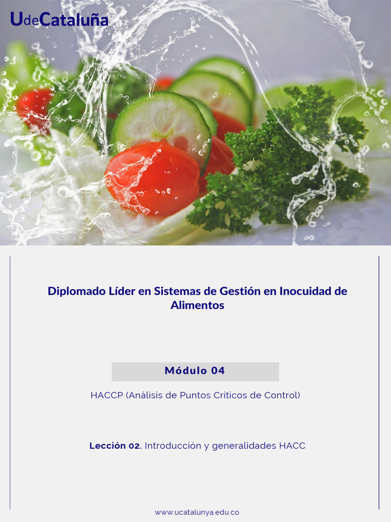 Leccion 02. Introduccion y Generalidades HACC | PDF | Política alimentaria | Seguridad alimenticia