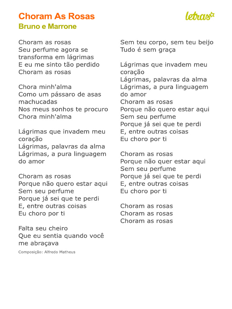 Choram as Rosas | PDF