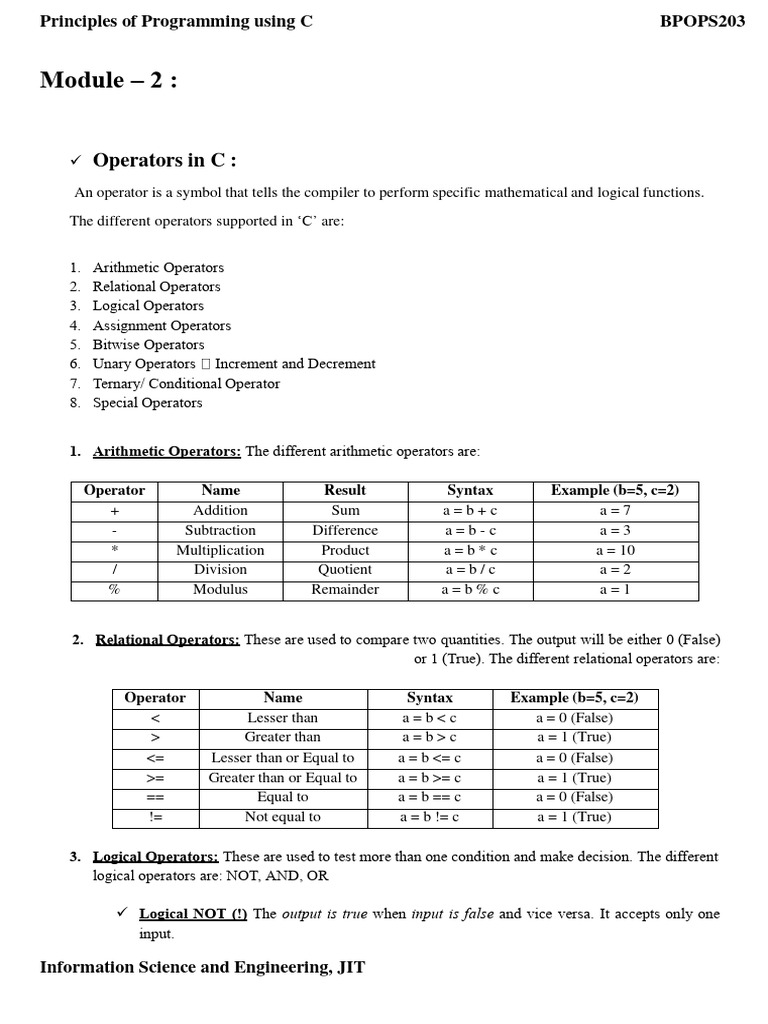 POP Module2 | PDF | Computing | Software Engineering