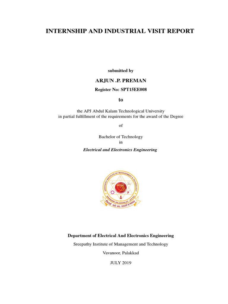 Arjun IV&Internship Report | Download Free PDF | Programmable Logic Controller | Microcontroller
