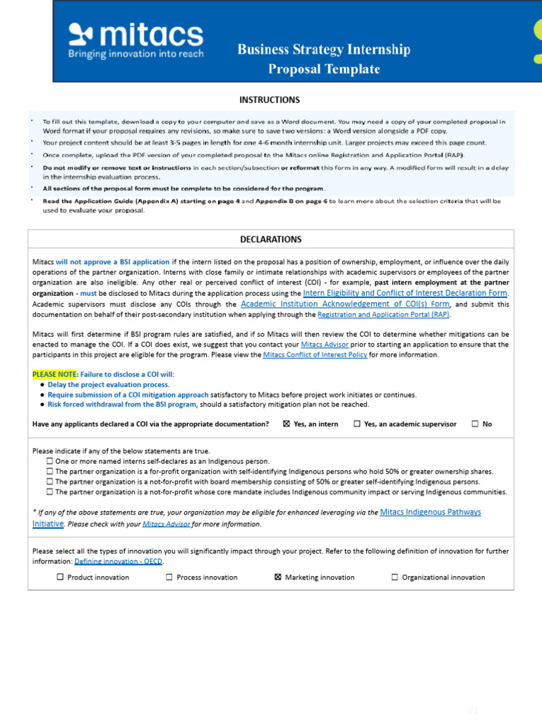 BSI Project Proposal Template | PDF | Internship | Job Hunting