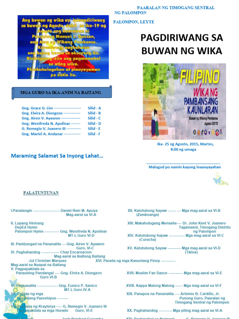 Buwan NG Wika 2014 | PDF