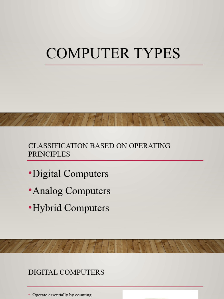 COA-Lesson 3 Computer Types | PDF | Computers