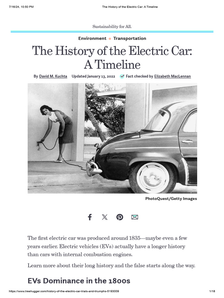 Electric Car History Timeline | PDF | Electric Car | Electric Vehicle