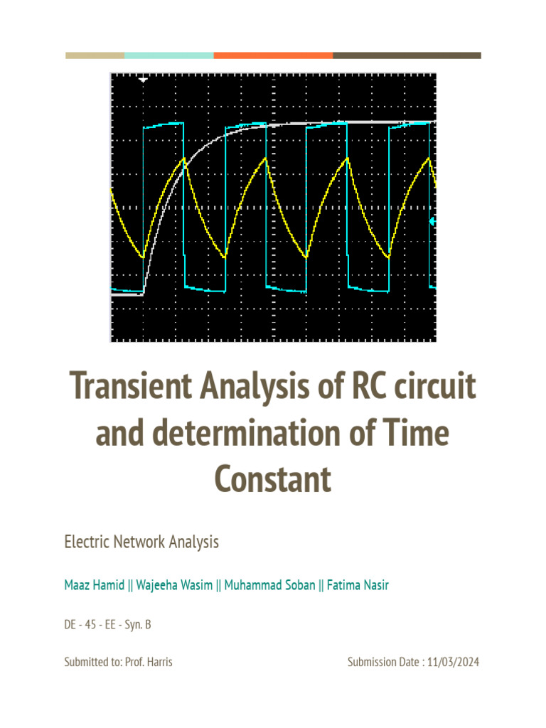 ENA Lab Report Transient Analysis | PDF | Capacitor | Electrical Network