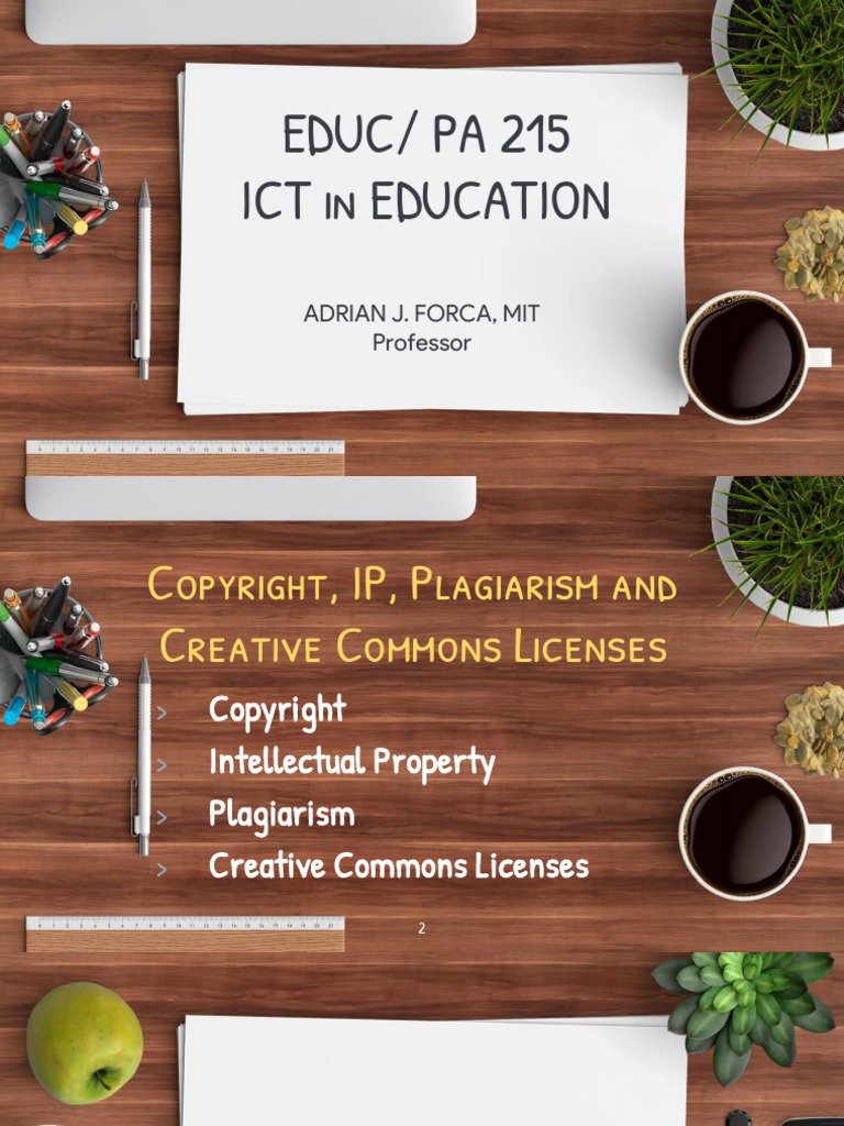 LESSON 5 - Copyright, IP, Plagiarism and Creative Commons License | PDF ...
