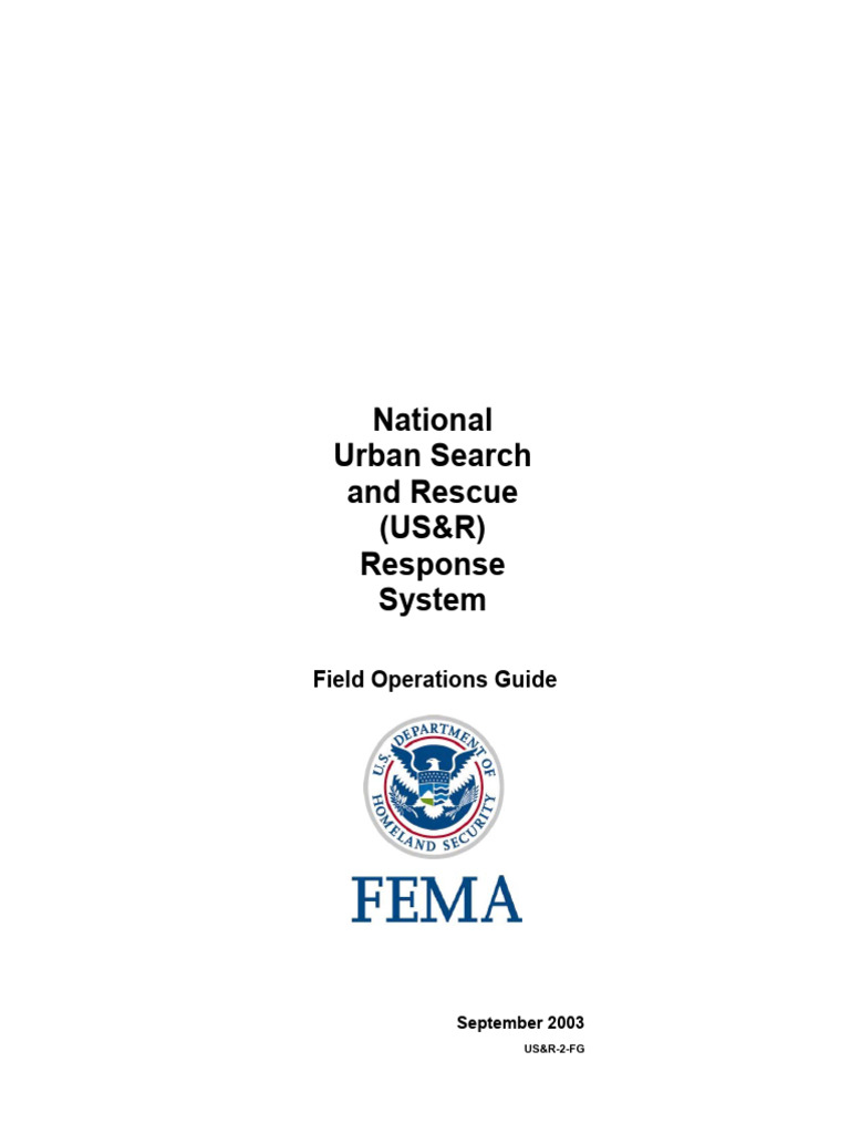 US&R 330 - US&R Field Operations Guide (Sept 2003) | PDF | Federal ...