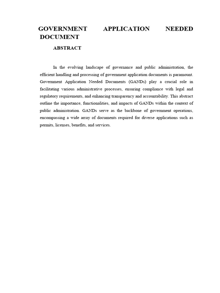 Government Application Needed Document | PDF | Internet Protocol Suite | Java (Programming Language)