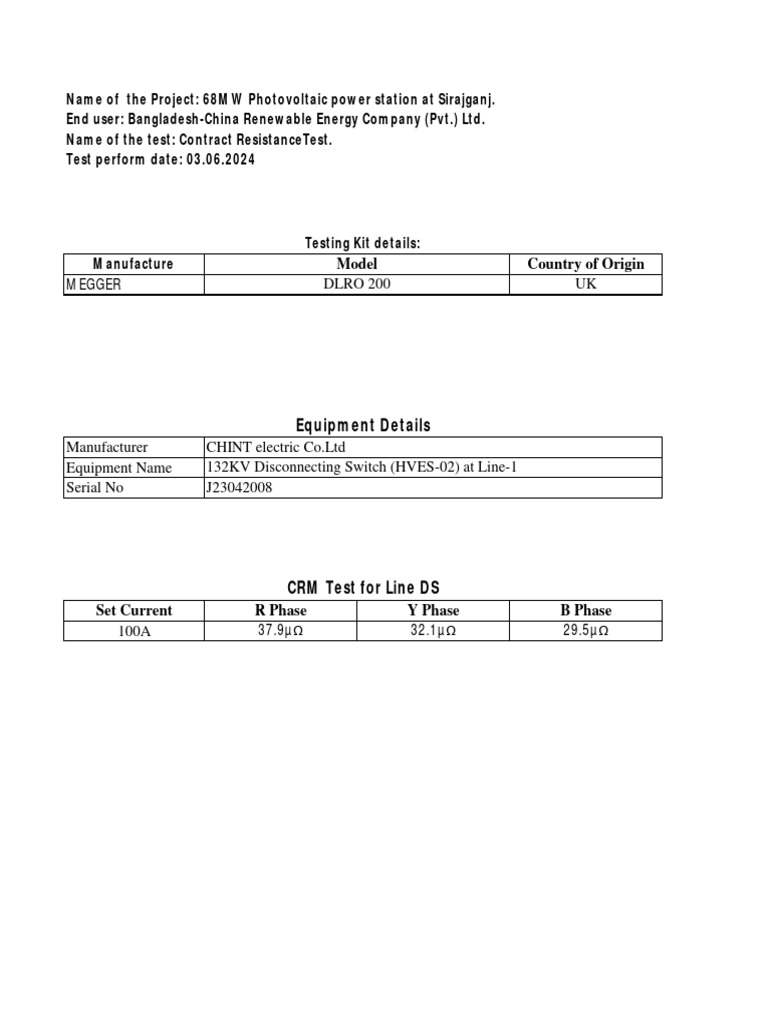 CRM Test - Line-1 DS | PDF