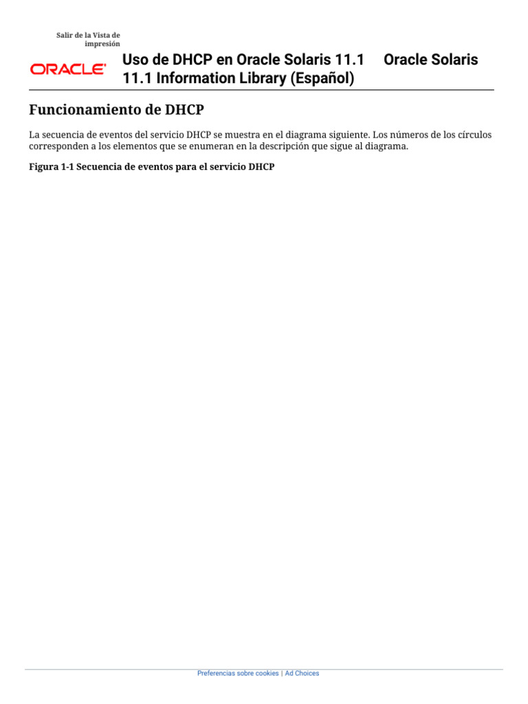 Funcionamiento de DHCP - Uso de DHCP en Oracle Solaris 11.1 | PDF | Dirección IP | Transmisión ...