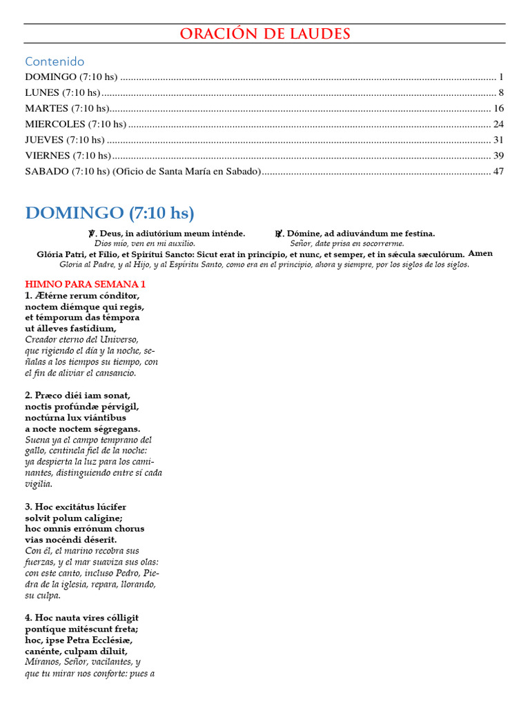 LAUDES T.O Oficio Monástico | Descargar gratis PDF | orador del Señor ...