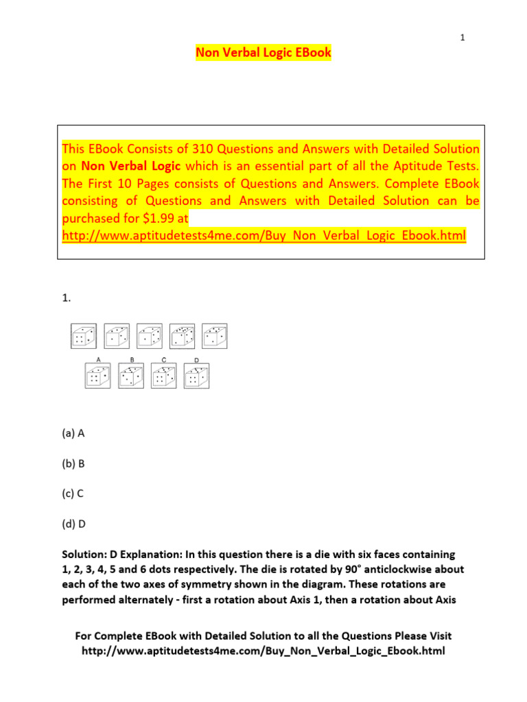 Non Verbal Logic | PDF | Rotation | Shape