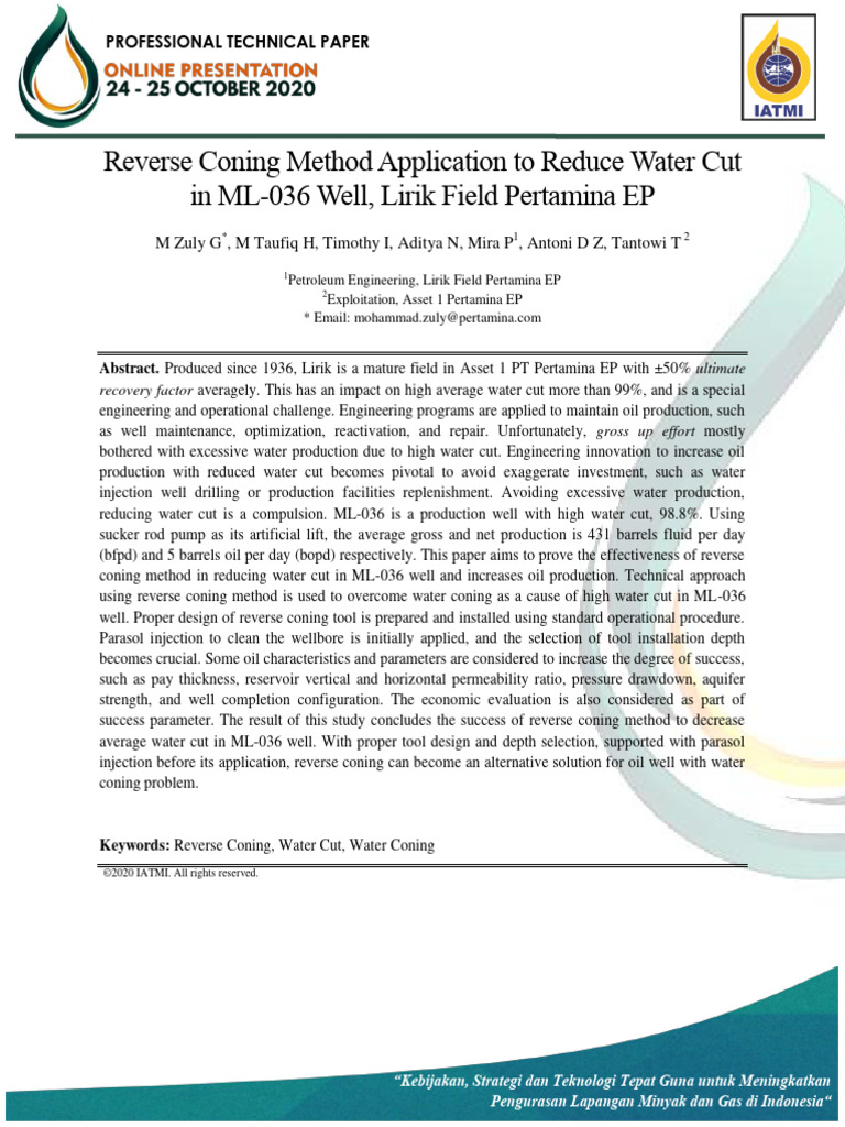 Oil Recovery Techniques in Indonesia | PDF | Extraction Of Petroleum | Hydrocarbons
