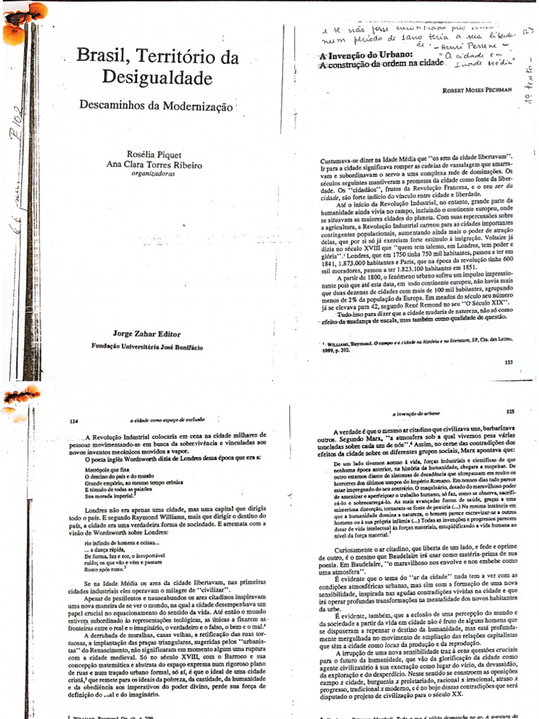 PECHMAN. A Invenção Do Urbano | PDF