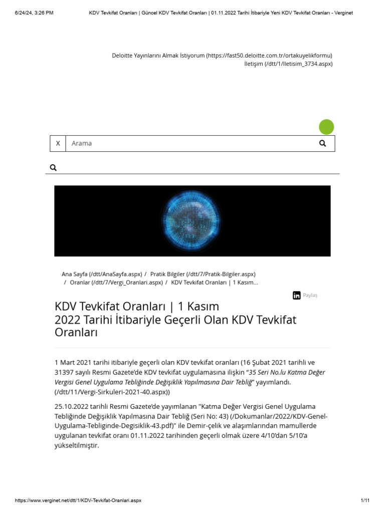 KDV Tevkifat Oranları | PDF