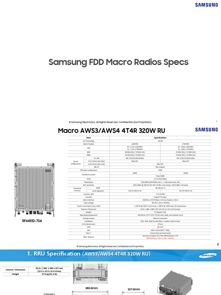 FDD - Radio Specs | PDF | Electricity | Radio