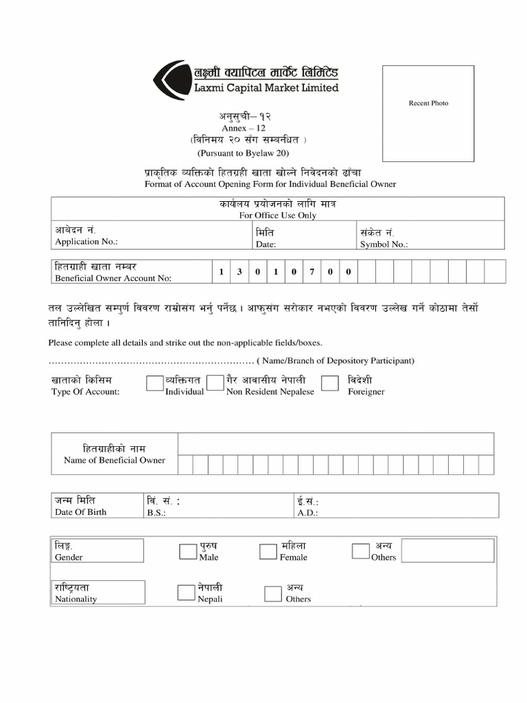 Demat-Form Individual | PDF