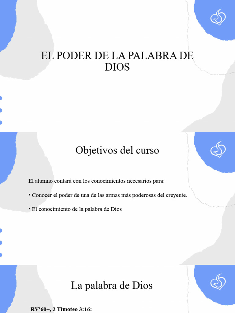 El Poder de la Palabra de Dios (IB) | PDF | Dios | Biblia