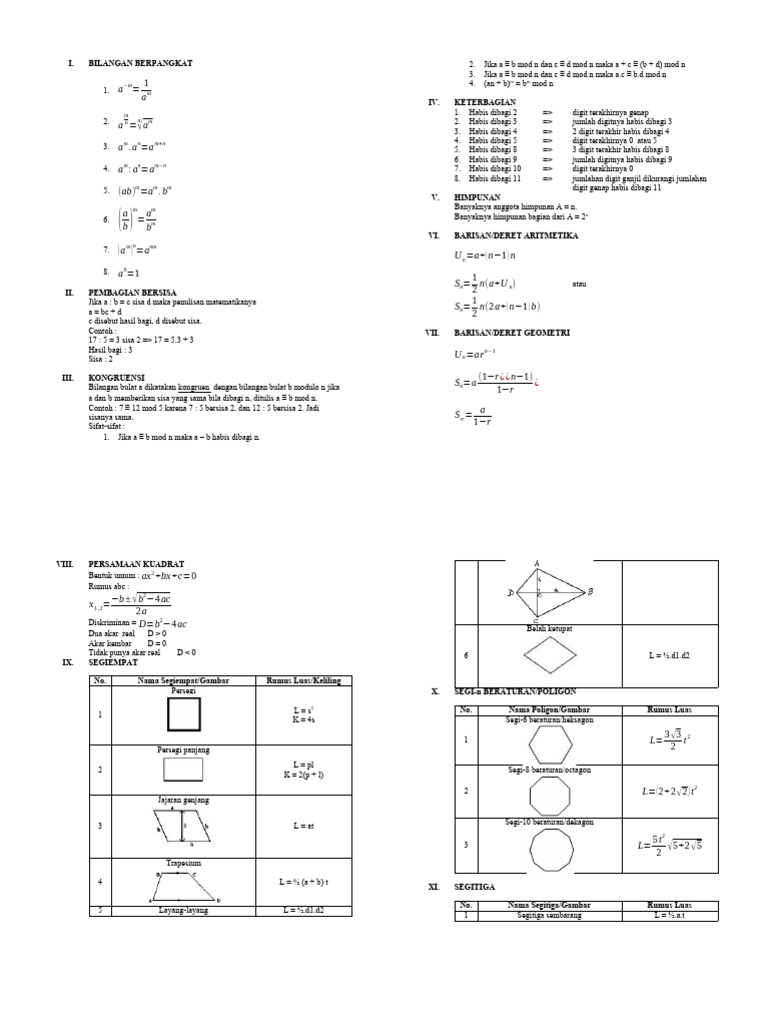 Ringkasan Rumus | PDF