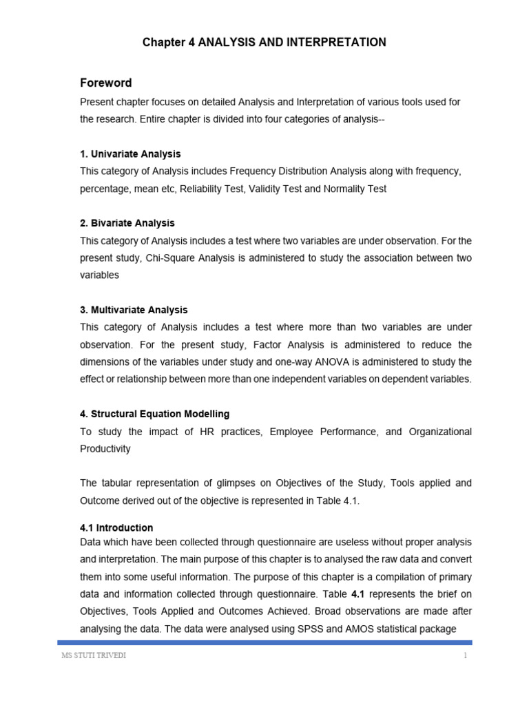 14 - Chapter 4 Analysis and Interpretation | PDF | Analysis Of Variance | Dependent And ...