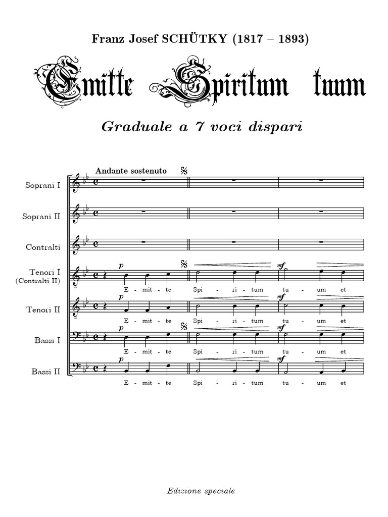 Emitte Spiritum Tuum - Josef Schuetky | PDF