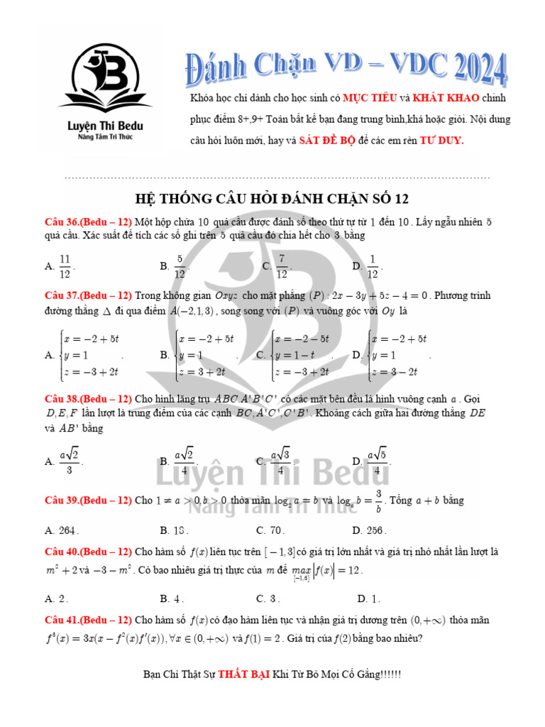 Đánh Chặn Vd Vdc 12 | PDF