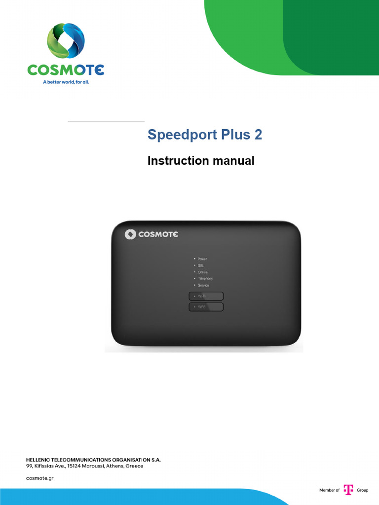 Speedport Plus 2 Manual & Safety Guide | PDF | Ip Address | Wi Fi