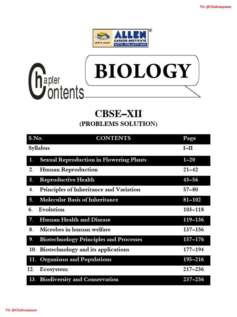 Cbse - Biology (Problems Solution) | PDF | Flowers | Fruit