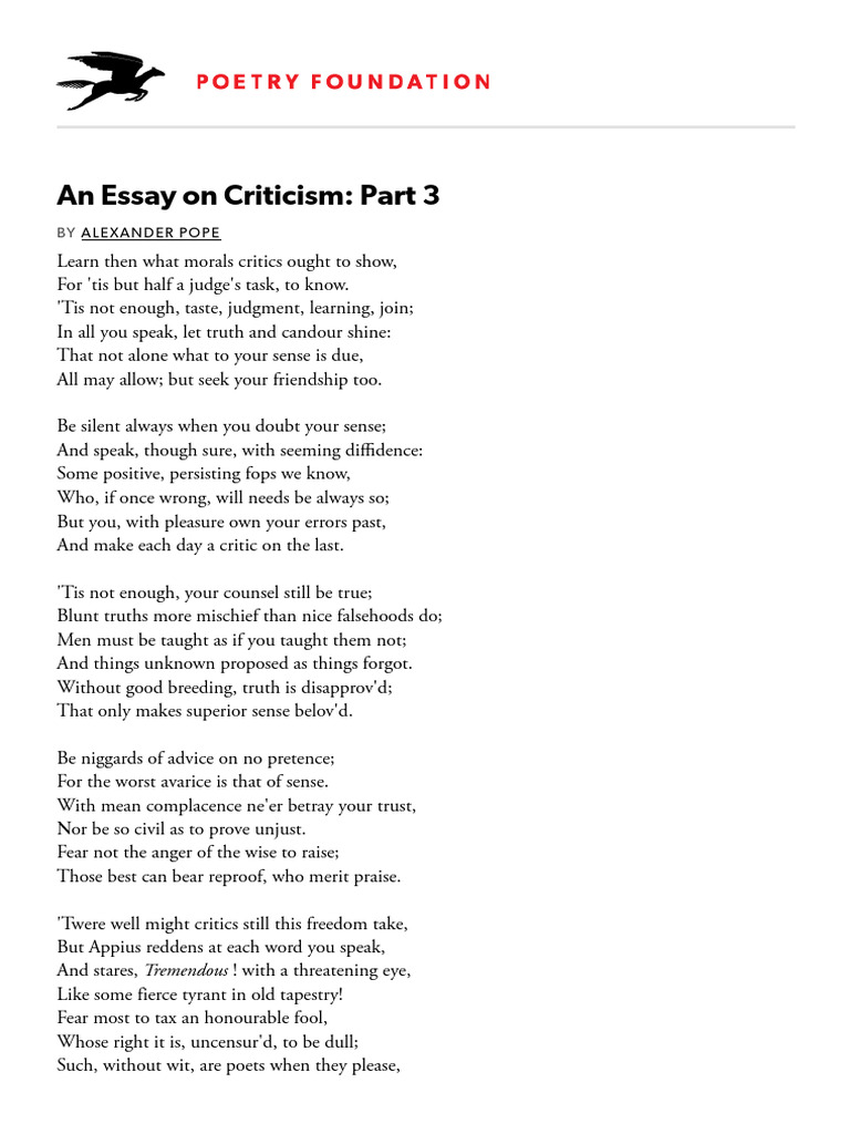 Critique and Morality in Pope's Essay | PDF | Law