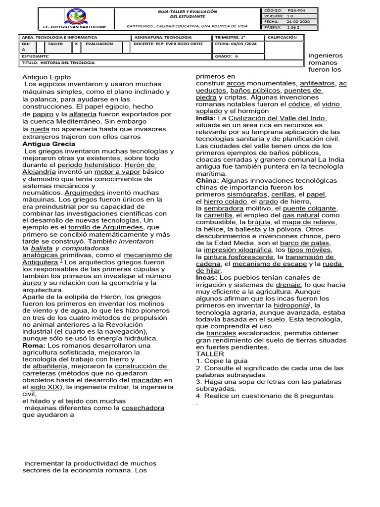 Edad De Cobre Y Bronce Sexto 2024 Pdf Ingeniería Hidráulica