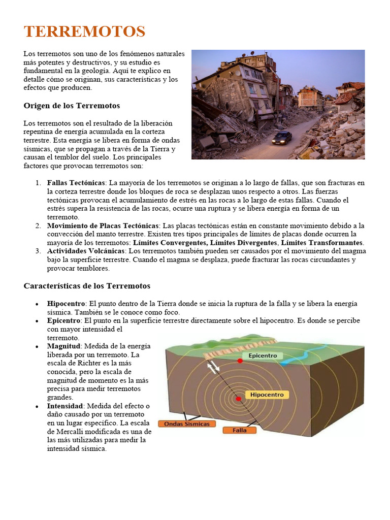 Terremotos | PDF | Temblores | Geofísica