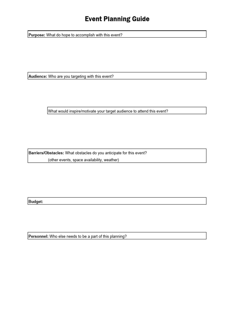 Comprehensive Event Planning Guide | PDF