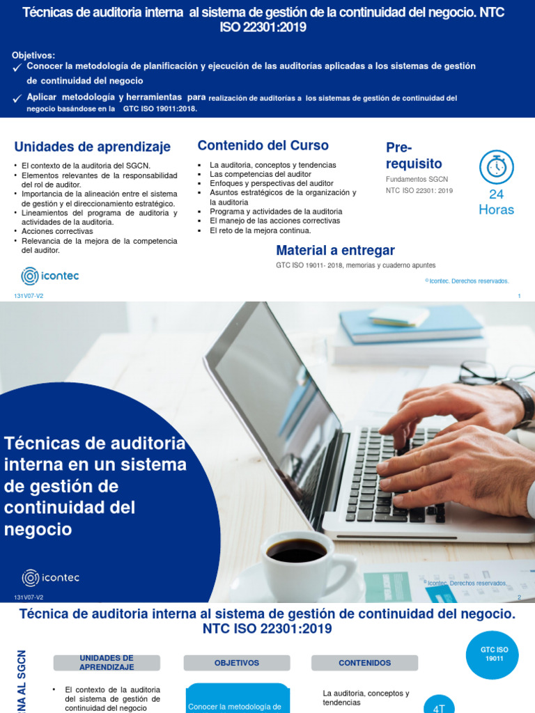 131V07-V2 Tecnicas de Auditoria SGCN 1 | PDF | Auditoría | Planificación