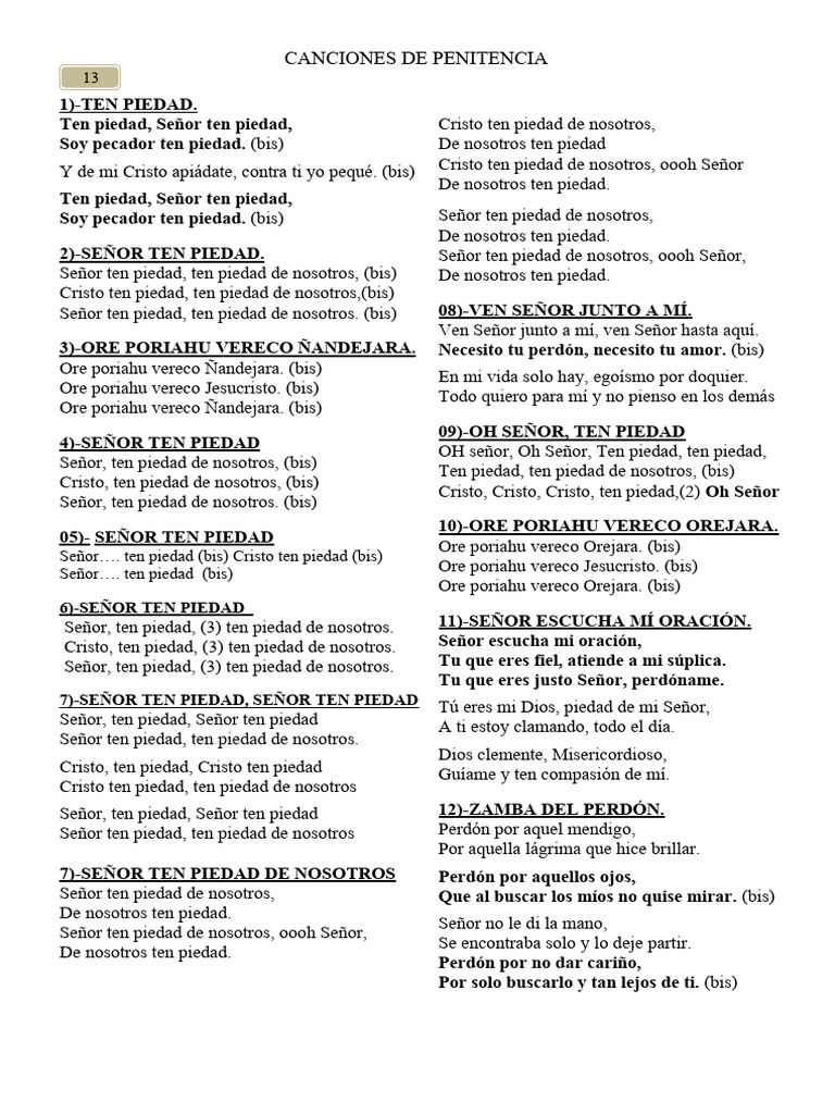 2-Canciones de Perdón | PDF | Perdón | Cristo (título)