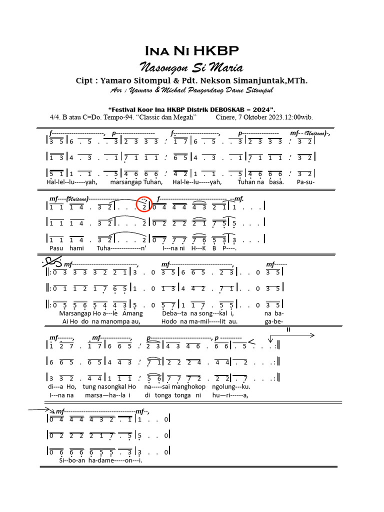 Koor Ina Ni HKBP | PDF