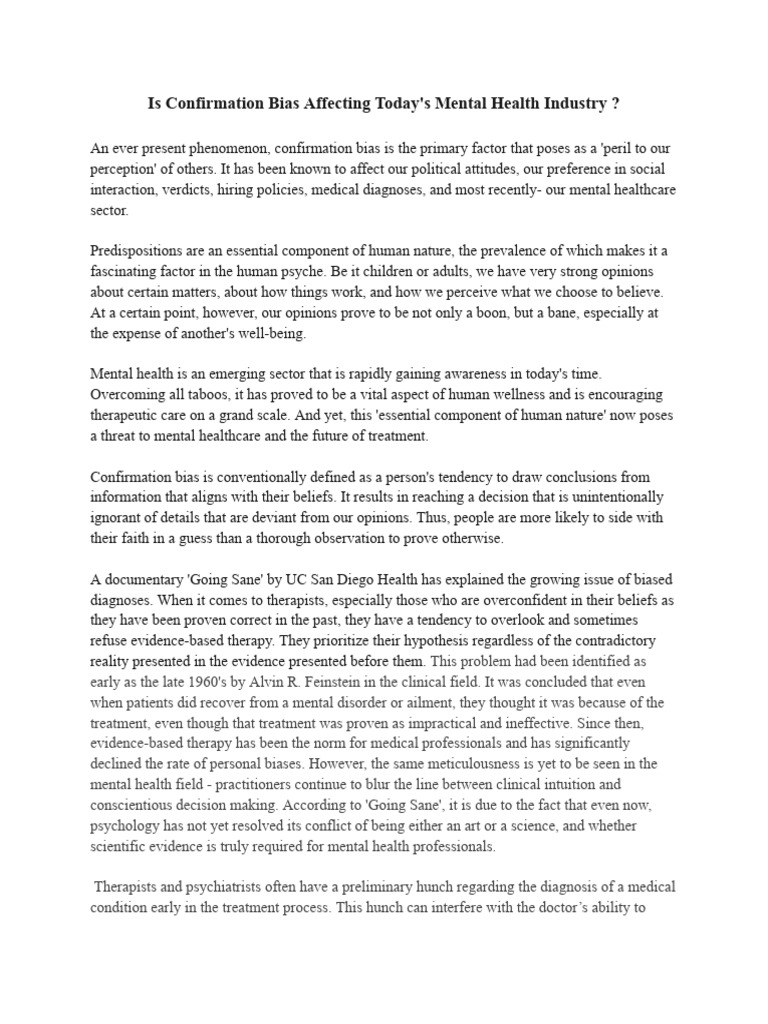 Sample - CBSE Project | PDF | Mental Health | Psychiatry