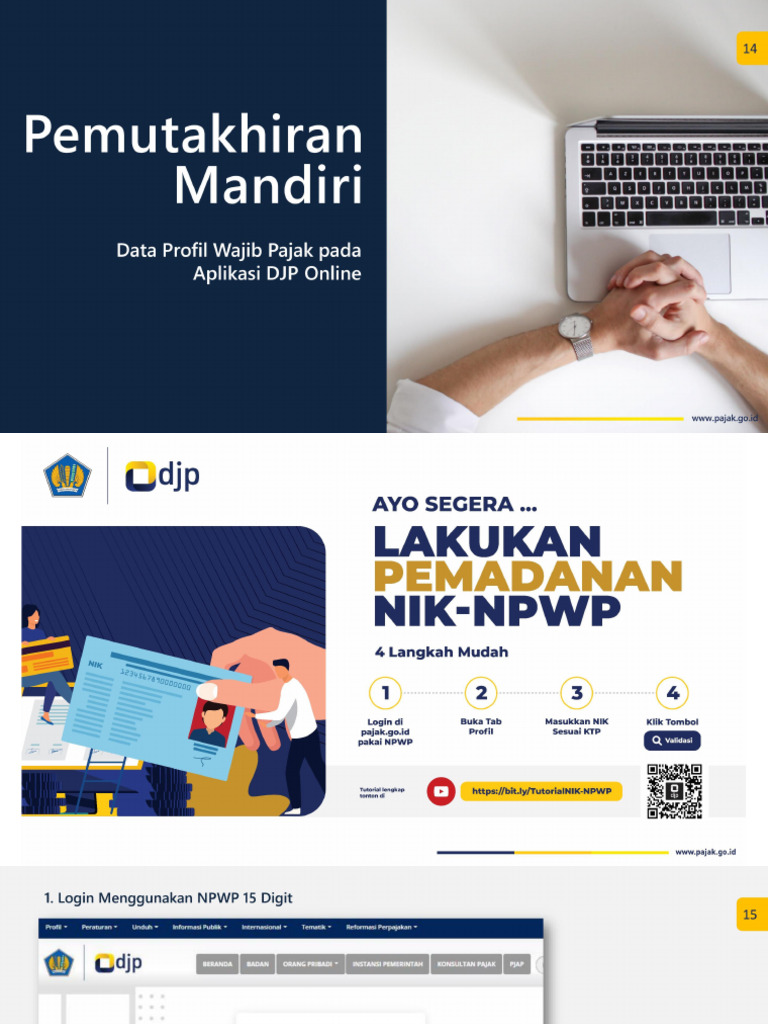 Langkah Langkah Melakukan Pemadanan NPWP Dengan Nik Secara Mandiri | PDF