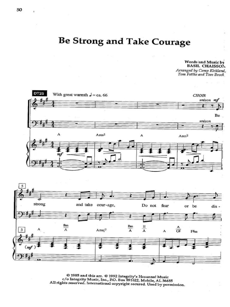 Be Strong and Take Courage | PDF